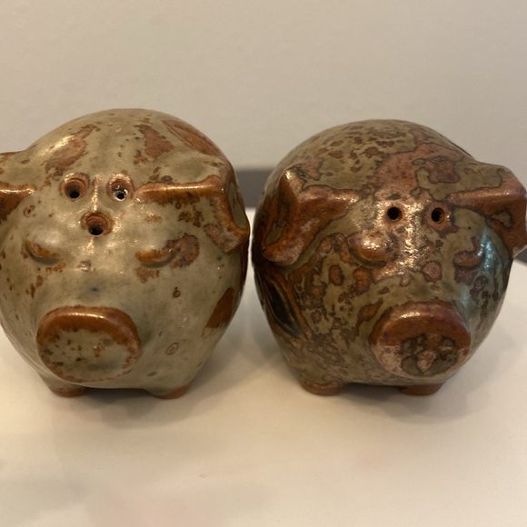 Vintage | Kitchen | Vintage 7s Gempo Pottery Stoneware Floral Pig Salt ...
